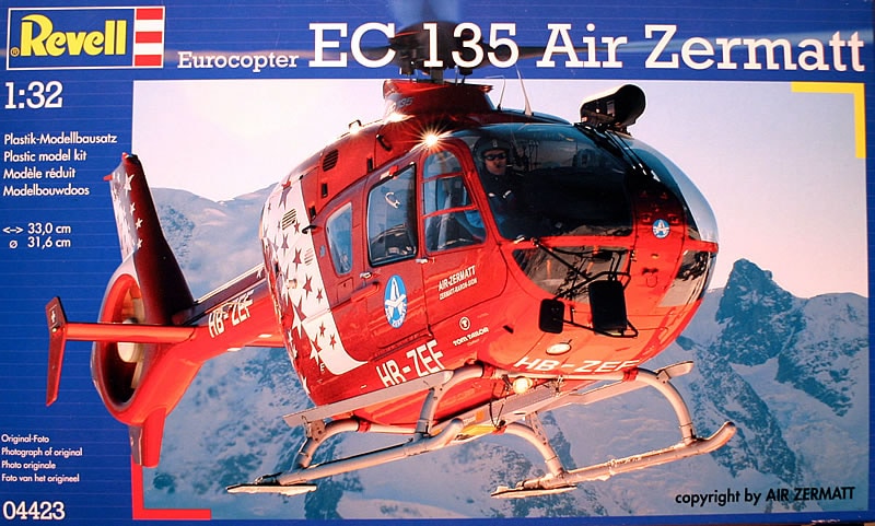 Revell 1/32 Eurocopter EC 135 Air Zermatt (04423) – Monster Models and ...