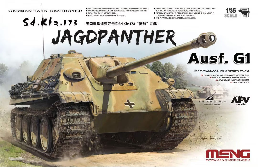 Meng 1/35 German Tank Destroyer Sd.Kfz. 173 Jagdpanther Ausf. G1 (TS-0 ...