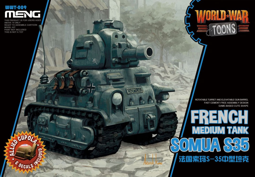 Meng World War Toons Soma S35 French Medium Tank (WWT-009) – Monster ...