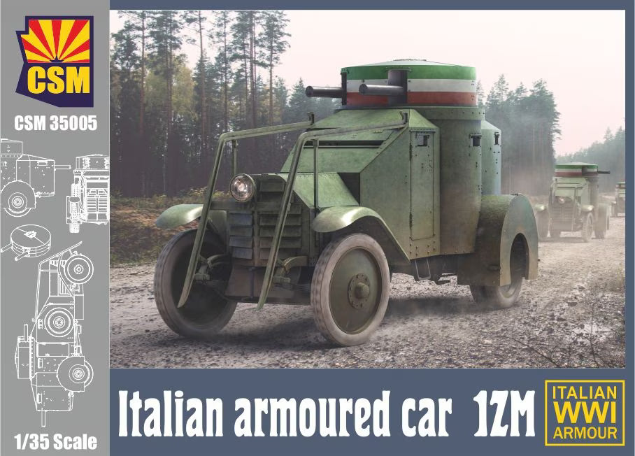 Copper State Models (CSM) 1/35 Italian Armoured Car 1ZM Italian WWI Ar ...