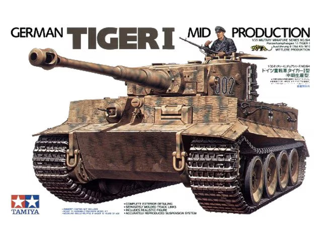 Tamiya 1/35 German Tiger I Mid Production (35194) – Monster Models and ...