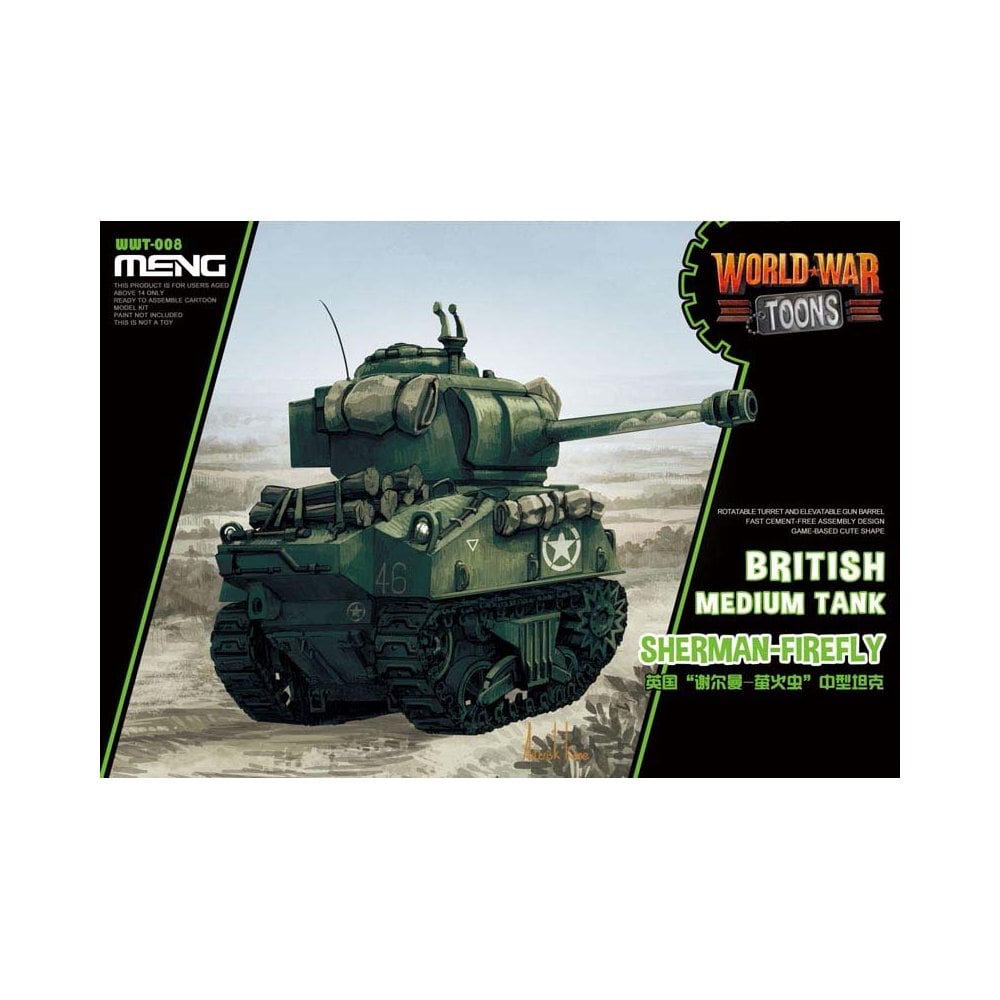 Meng World War Toons Sherman-Firefly British Medium Tank (WWT-008 ...