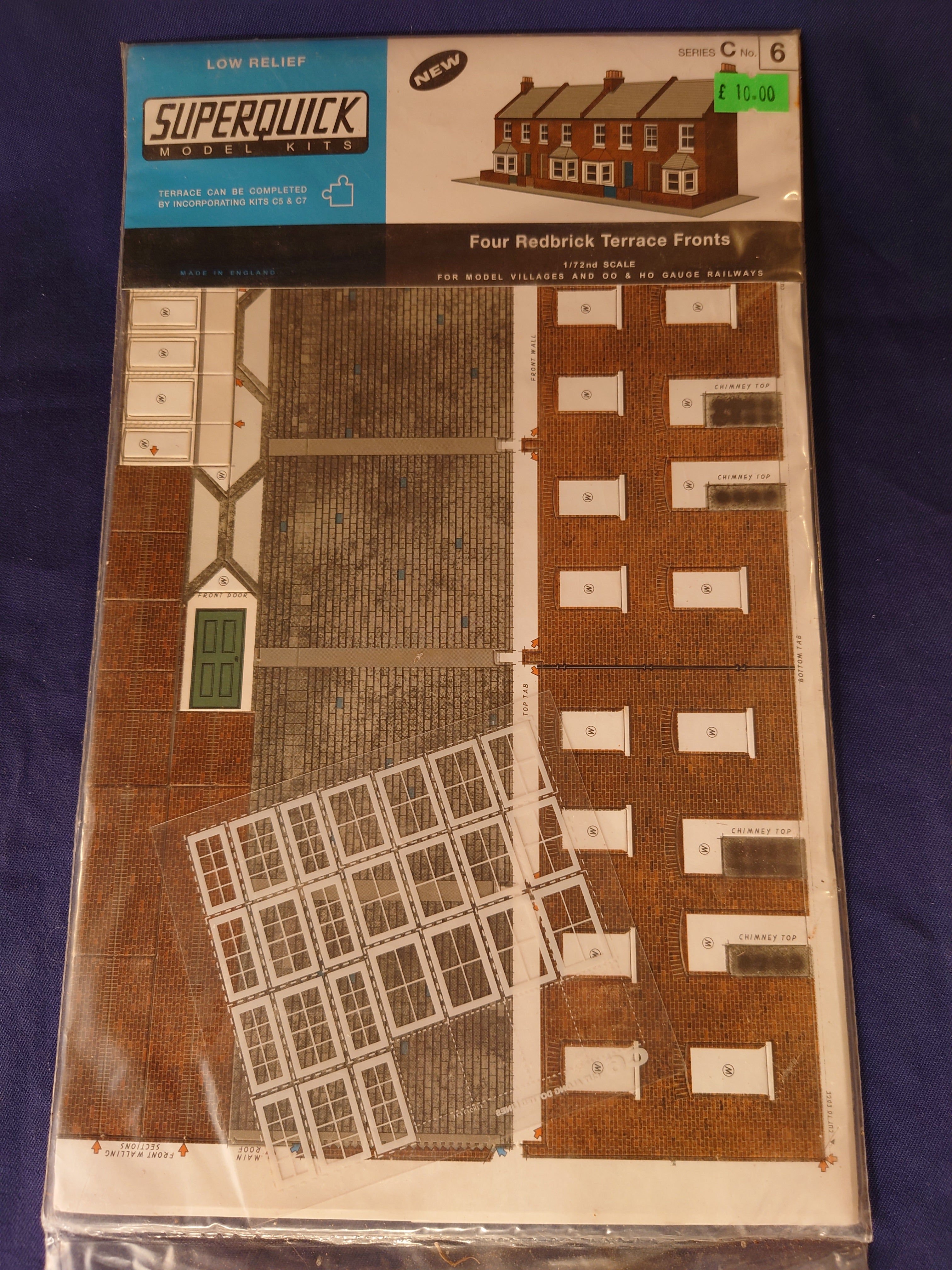SuperQuick OO HO Series C Four Redbrick Terraced Fronts (6) – Monster ...